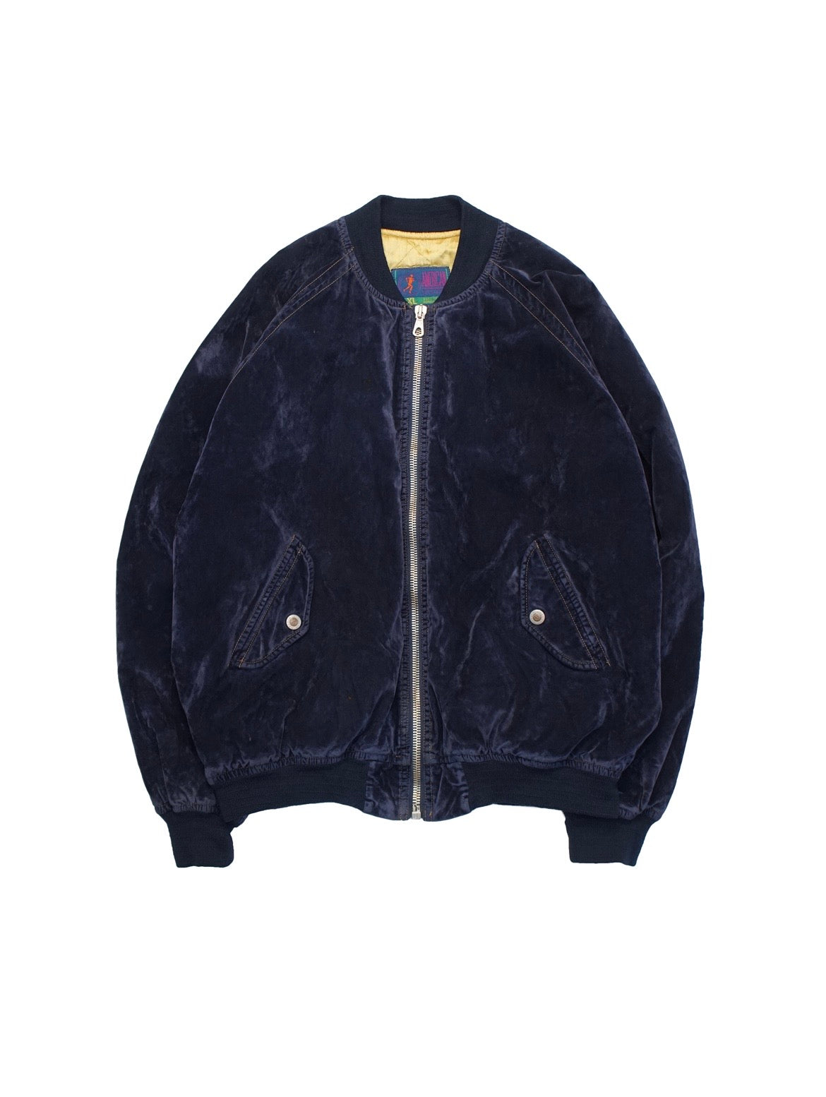 80'S "AMERICAN SYSTEM" QUILT LINING VELVET AWARD JACKET – suwes